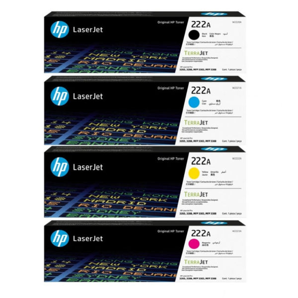 HP 222A | W2220A/ W2221A/ W2222A/ W2223A Original LaserJet Toner ...